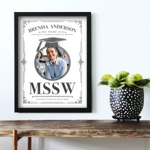 Custom MSSW Graduation Photo Print, Master of Science in Social Work ...