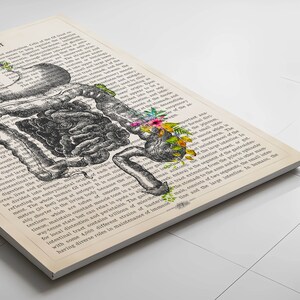 Digestive Tract Anatomy Flower Print, Intestine, Stomach Art, Medical ...