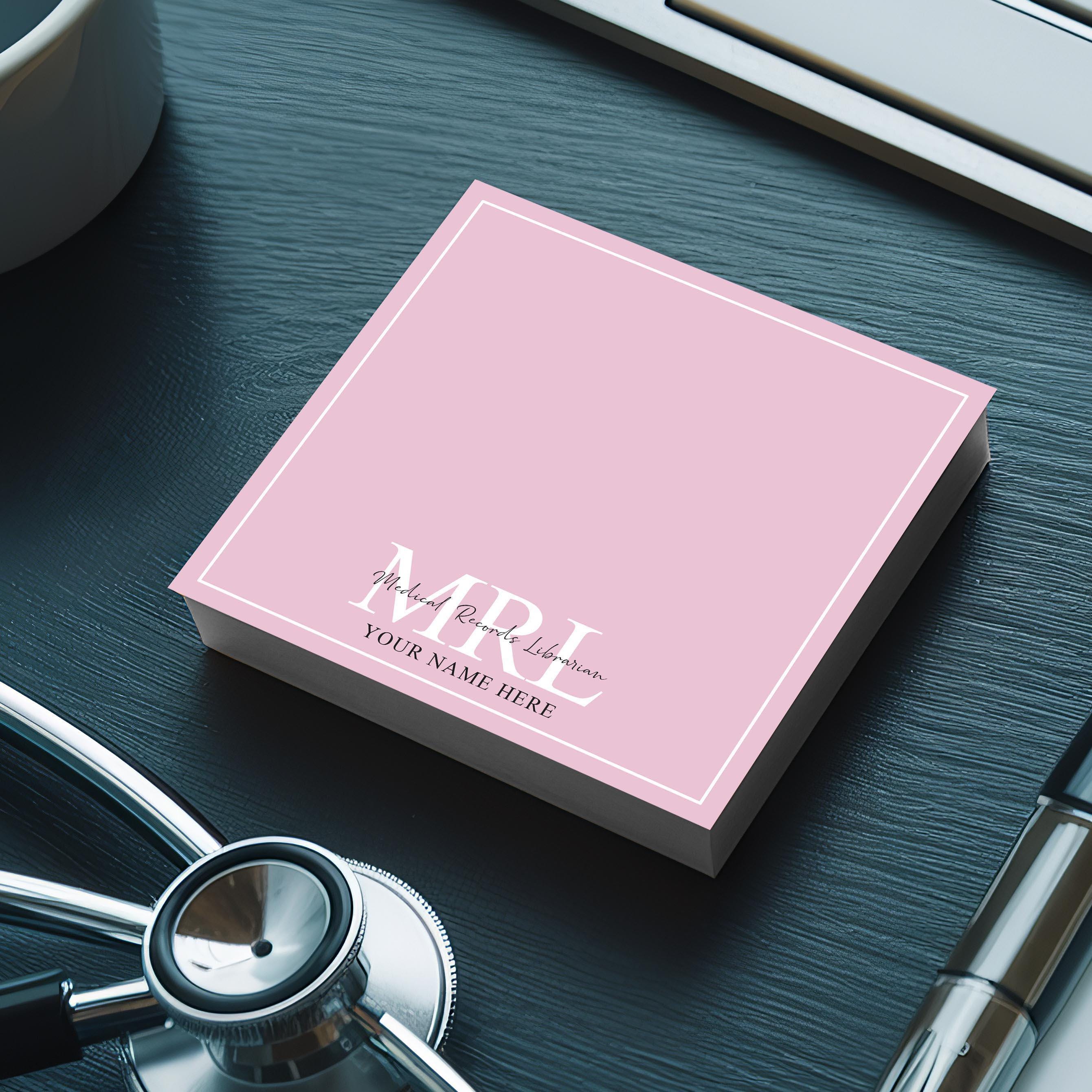 Personalized MRL Sticky Note for Medical Records Librarian Note Pad ...