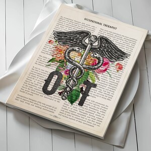 OT With Flowers Print, Occupational Therapist Gift, Gifts for ...