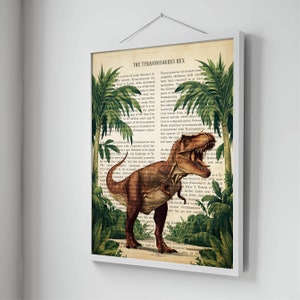 Tyrannosaurus Rex Dinosaur Print, Trex Kids Room Poster, Nursery Boy ...