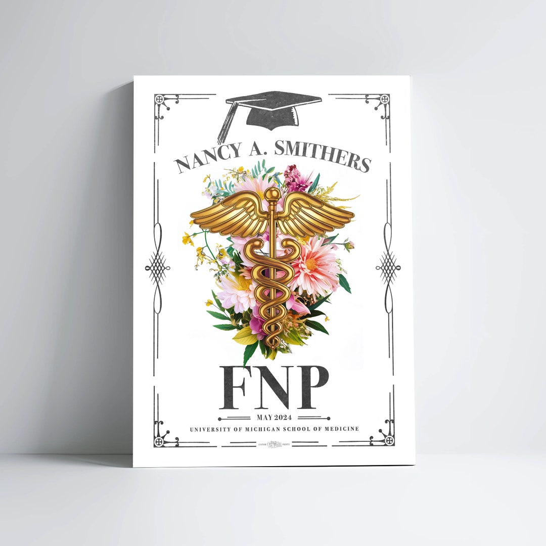 Custom FNP Graduation Print, Personalized Family Nurse Practitioner ...