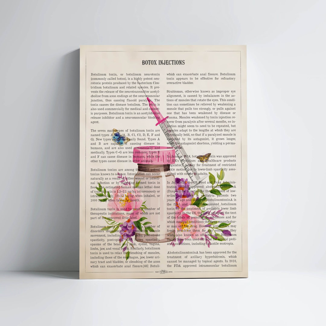 Botox Injections Print, Cosmetic Nurse Gift, Esthetician Art, Facial ...