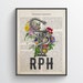 RPH With Flowers Print Registered Pharmacist Gift Pharmd - Etsy
