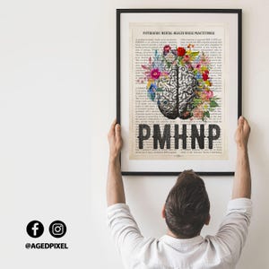 PMHNP With Flowers Print, Psychiatric Mental Health Nurse Practitioner ...