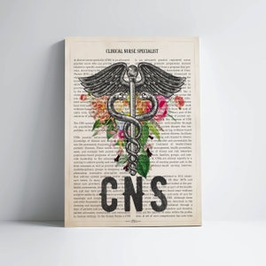 CNS With Flowers Print, Clinical Nurse Specialist Gift, Registered ...