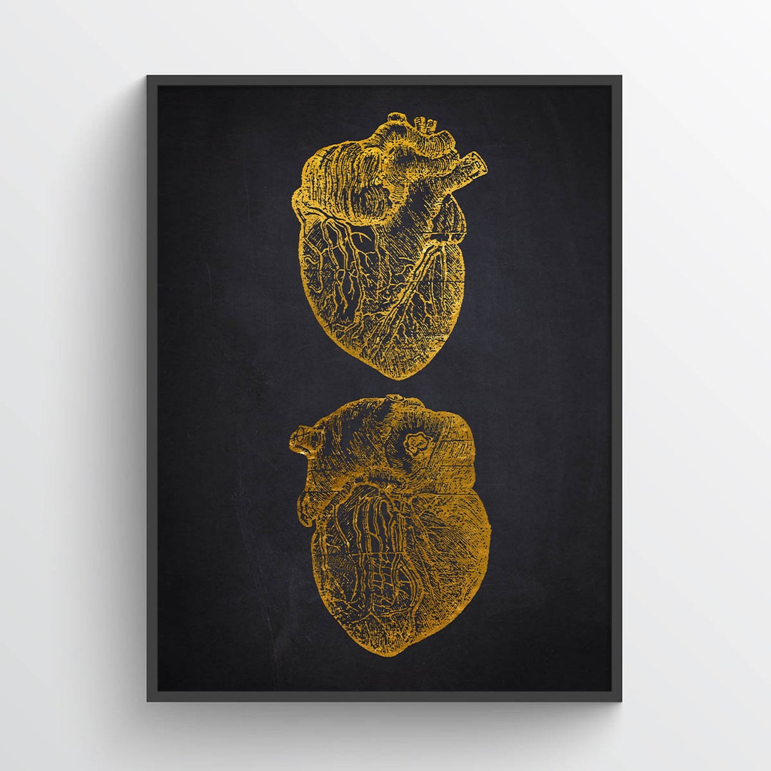 Human Heart Anatomy Print, Cardiologist Gift Idea, Cardiology Decor ...