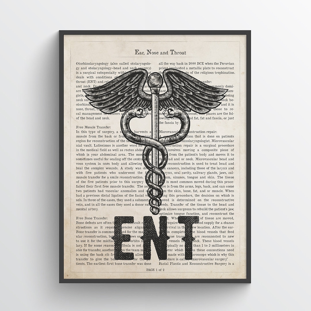 Ear Nose and Throat Doctor Gift, ENT Gift, Otorhinolaryngology Art, ENT ...