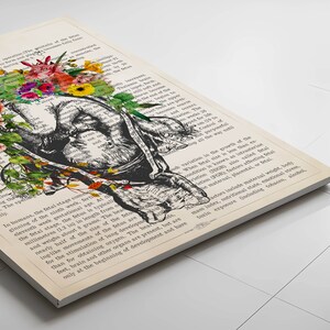 Fetus Anatomy Print for Gynecologist Anatomical Embryo With Flowers ...