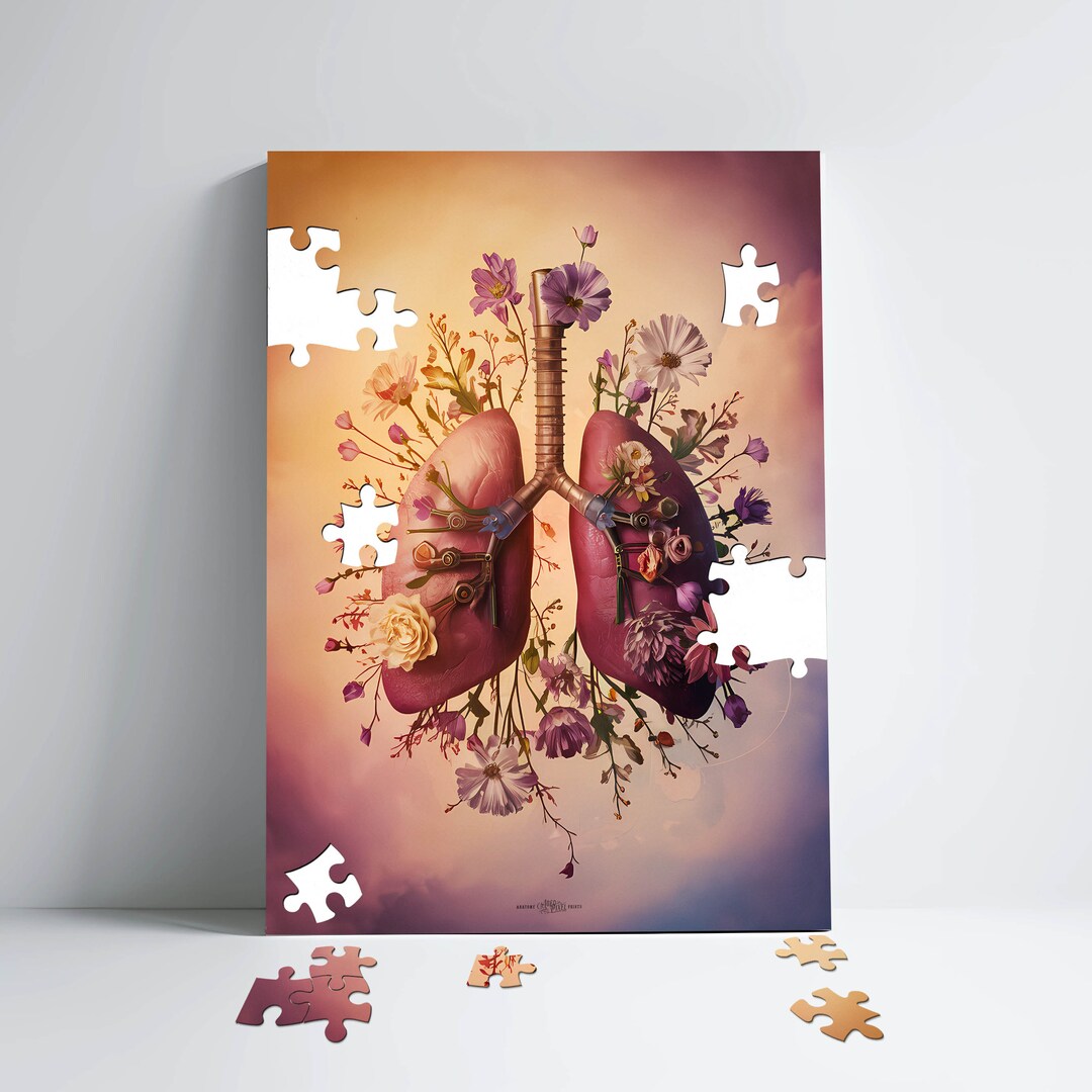 Lung Anatomy Jigsaw Puzzle, 1014 Pcs Puzzle Game, Respiratory Therapy ...