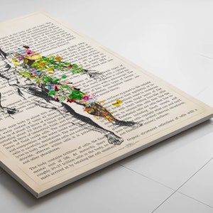 Human Body Anatomy Print, Human Body Flower Art, Doctor Office & Clinic ...