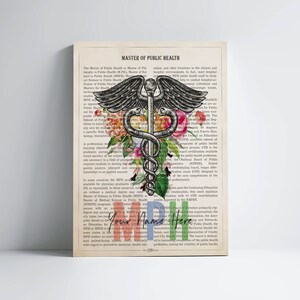 Custom Master of Public Health Print, Personalized MPH Gift, Public ...