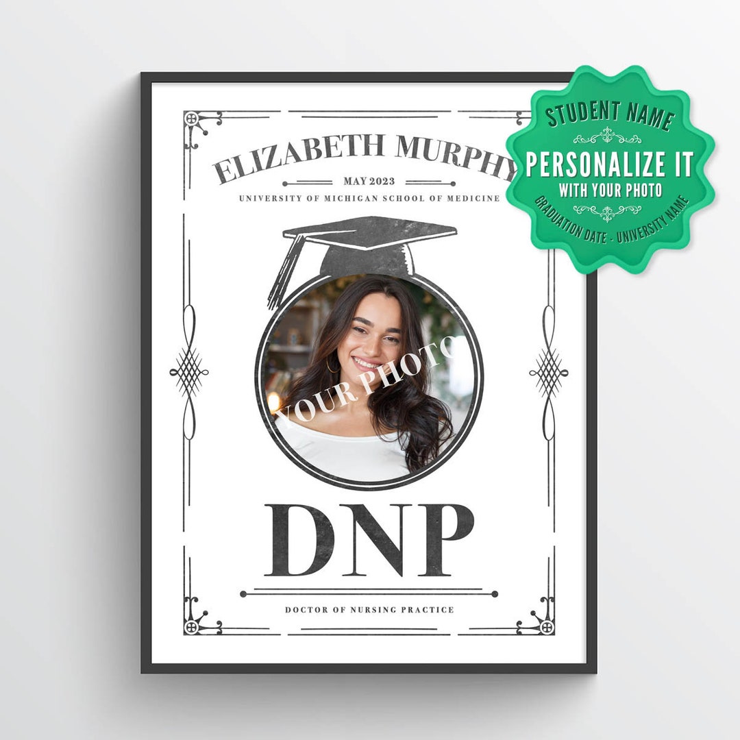 Custom DNP Graduation Photo Print, Doctor of Nursing Practice Gift, DNP ...