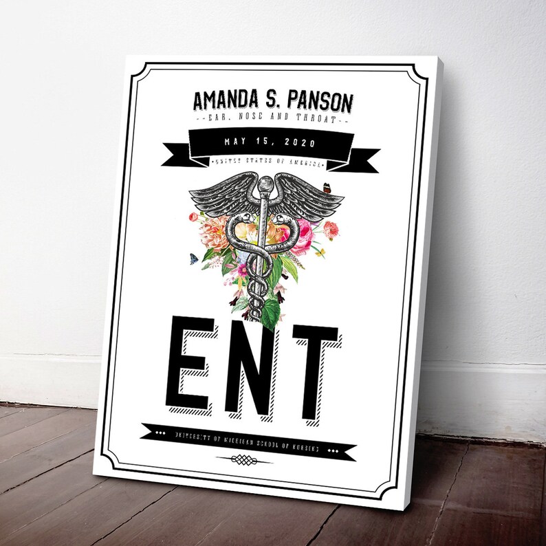 Personalized Ear Nose and Throat Doctor Gift ENT With Flowers | Etsy