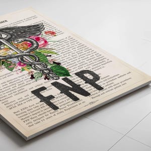 FNP With Flowers Print, Family Nurse Practitioner Gift, Nurse Present ...