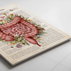 Intestine Anatomy Flower Print, Gastroenterologist Gift, Small ...