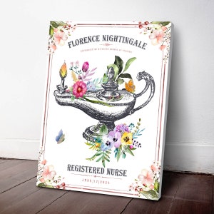 Custom Lamp of Knowledge Graduation Print, Nurses Lamp Art, Florence Nightingale Lamp of ...