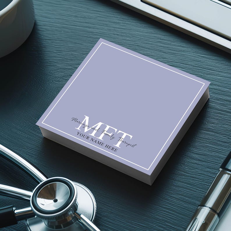 Personalized MFT Sticky Note for Marriage and Family Therapist Note Pad ...
