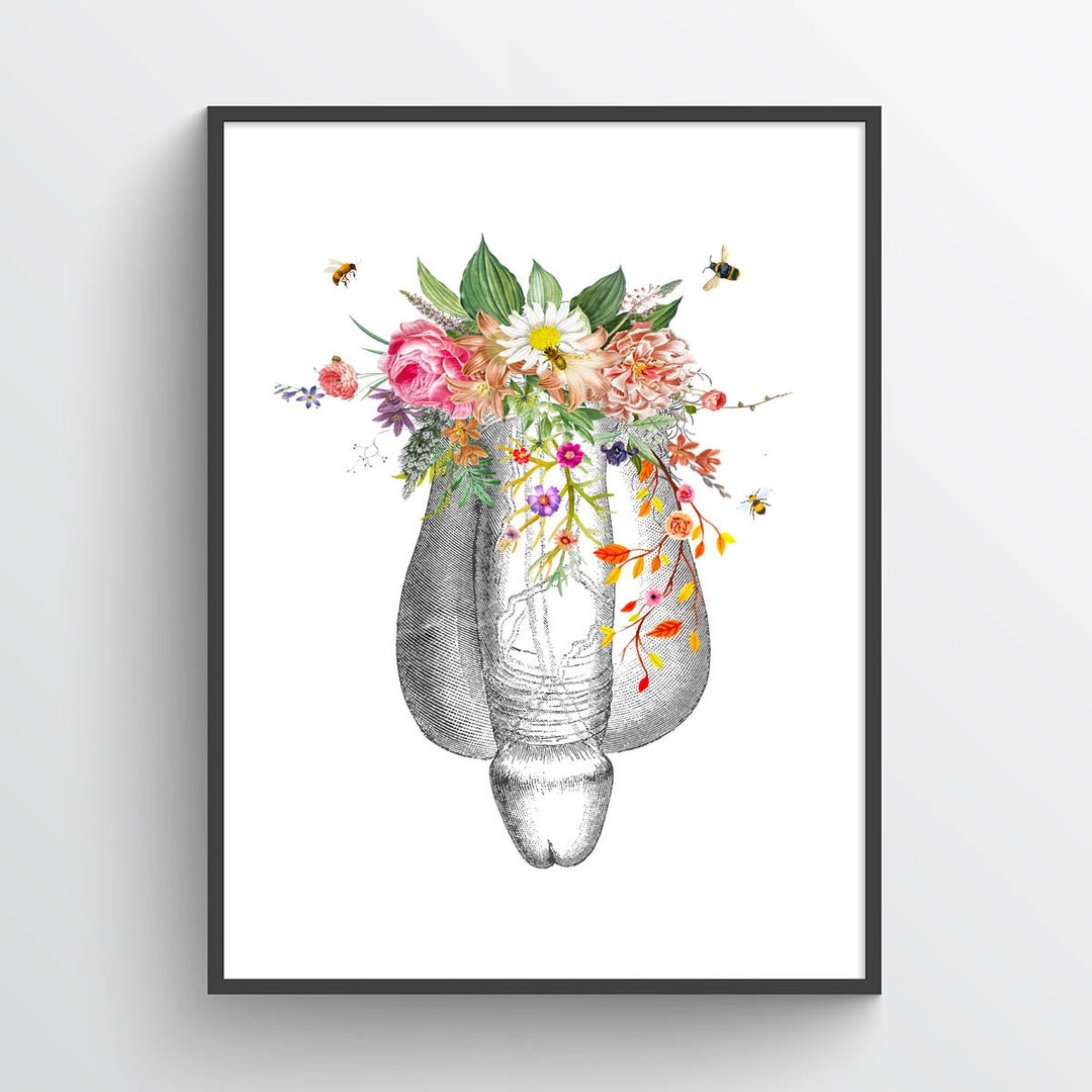 Human Penis Anatomy Flower Print, Andrologists Gift, Urologists Student ...