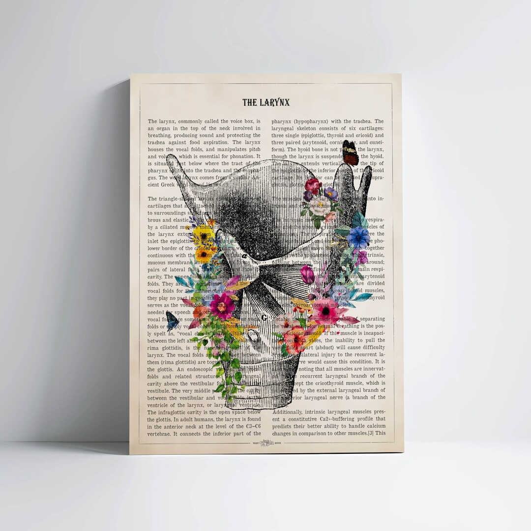 Larynx Anatomy Print, Speech Therapy Gift, Larynx Art, SLP Office Decor ...