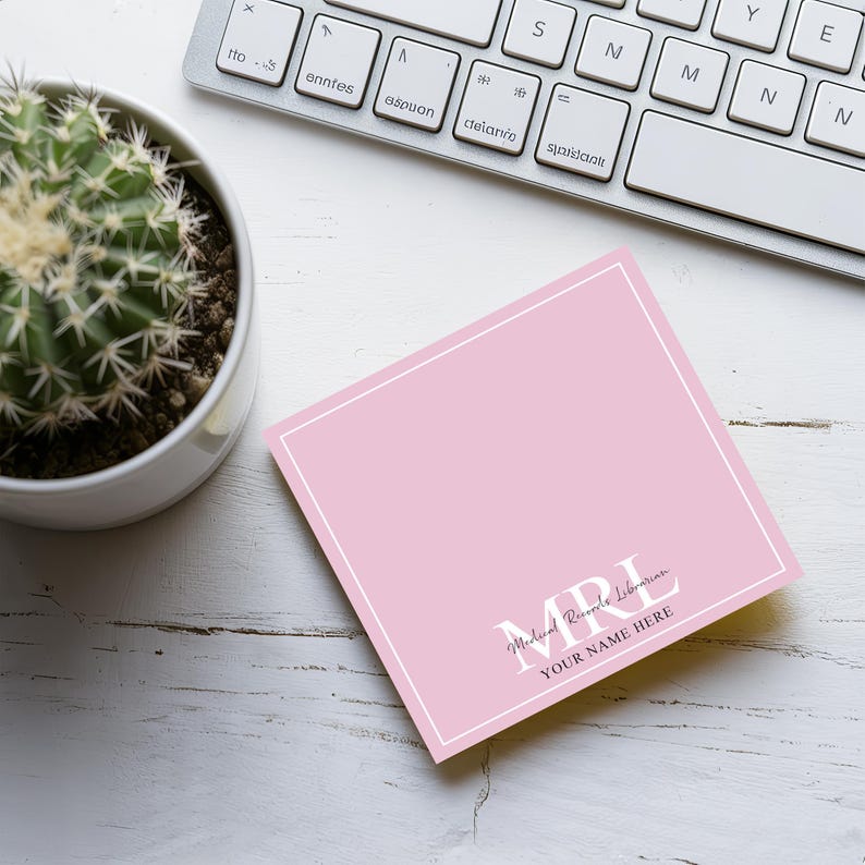 Personalized MRL Sticky Note for Medical Records Librarian Note Pad ...