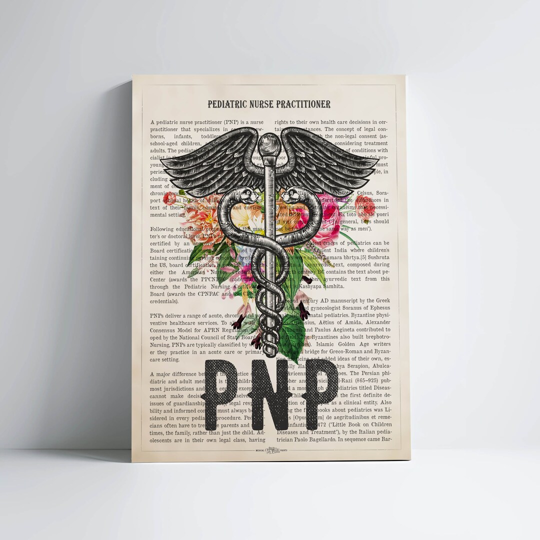 PNP With Flowers Print, Pediatric Nurse Practitioner Gift, Gift for ...