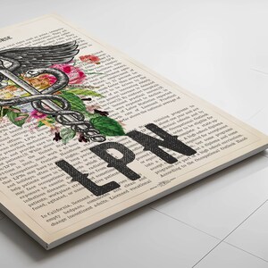 LPN With Flowers Print, Licensed Practical Nurse Gift, LPN Graduation ...