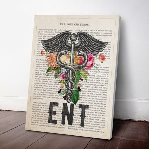 ENT With Flowers Print, Ear Nose and Throat Doctor Gift ...