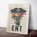 ENT With Flowers Print, Ear Nose and Throat Doctor Gift ...