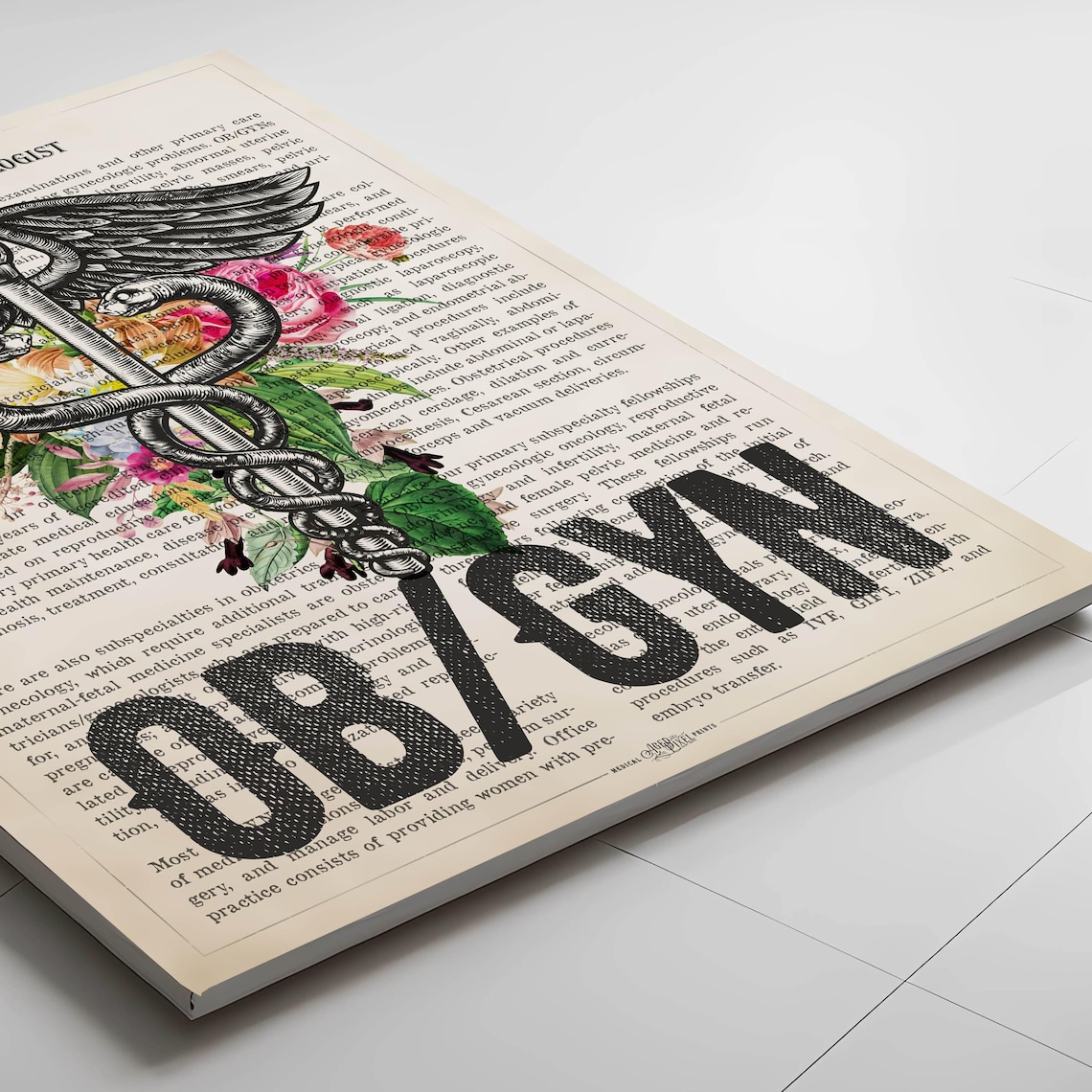 Ob-gyn With Flowers Print, Obstetrician Gynecologist Gift, Gifts for ...