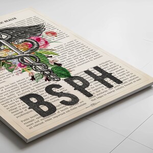 BSPH With Flowers Print, Bachelor of Science in Public Health Gift Idea ...