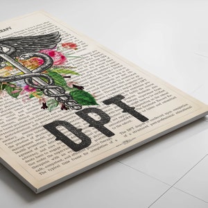 DPT With Flowers Print, Doctor of Physical Therapy Gift, DPT Graduation ...