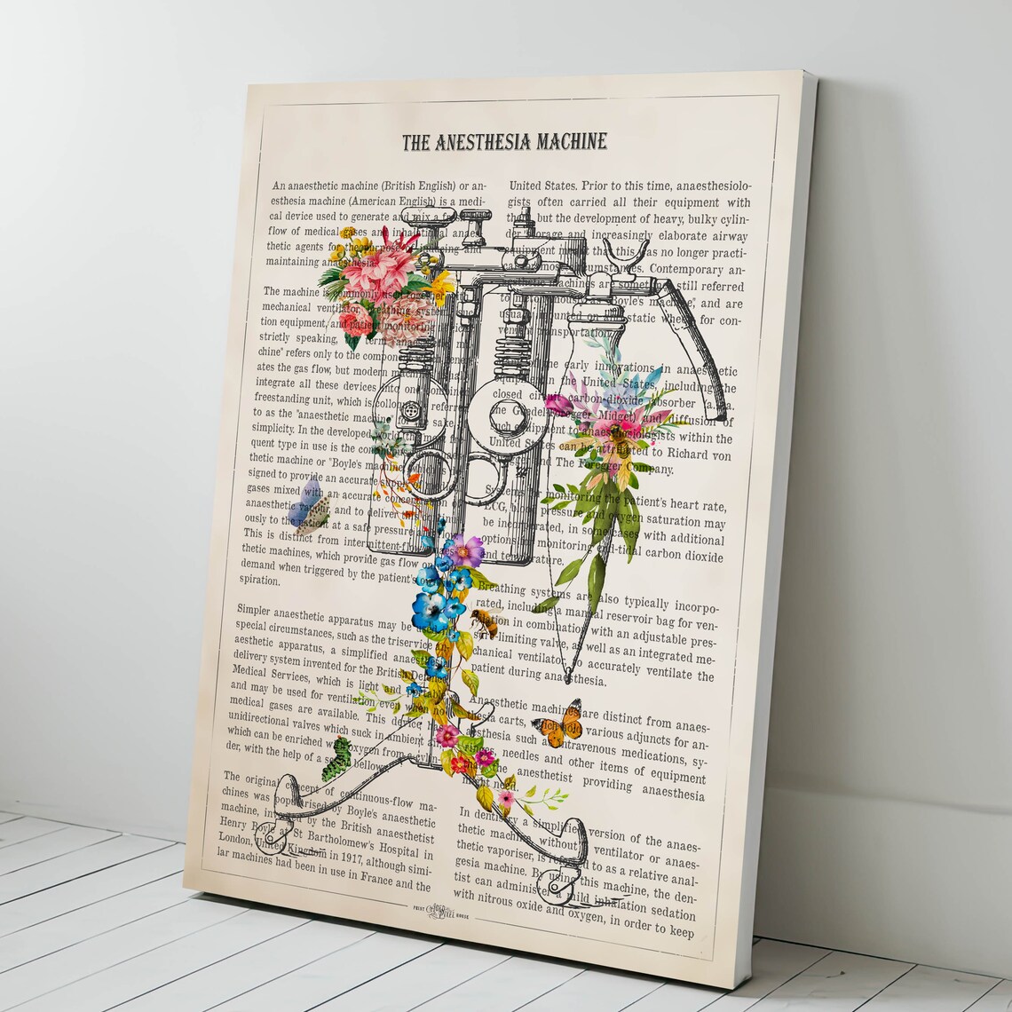 Anesthesia Machine Print, Anesthesiologist Gift Idea, Anesthesiology ...