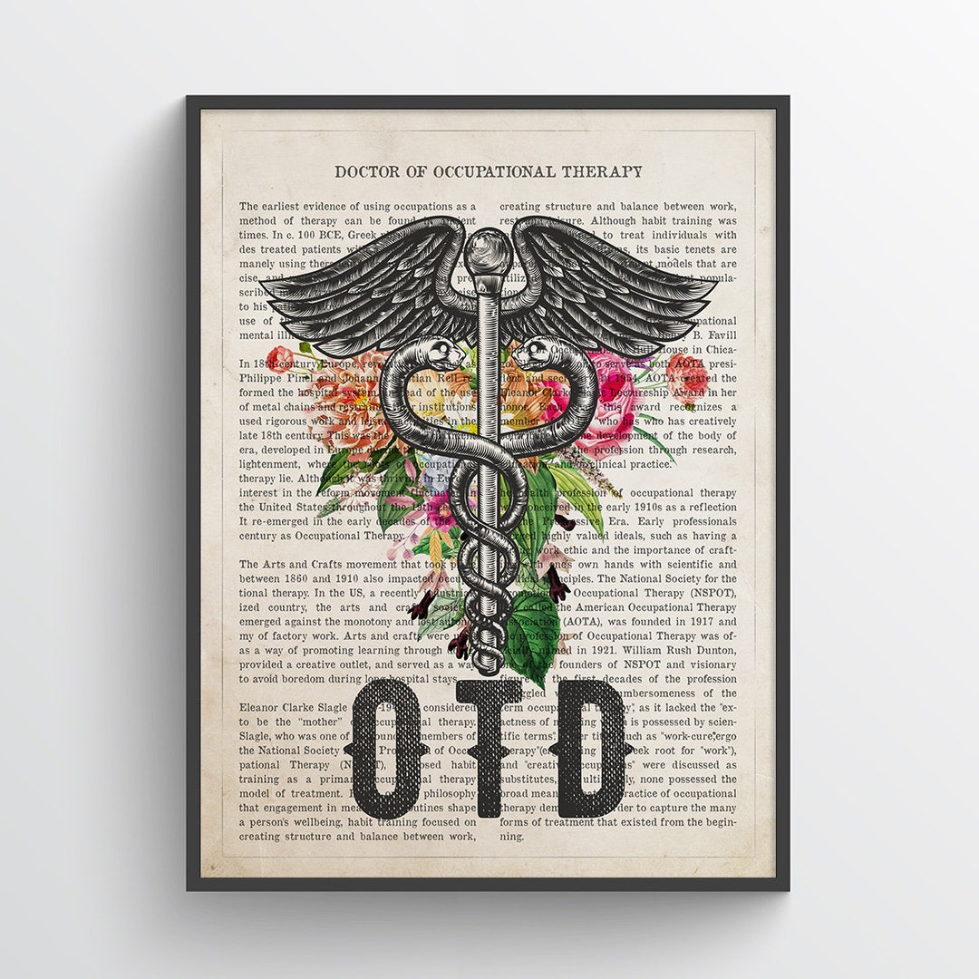 OTD With Flowers Print Doctor of Occupational Therapy Gift - Etsy