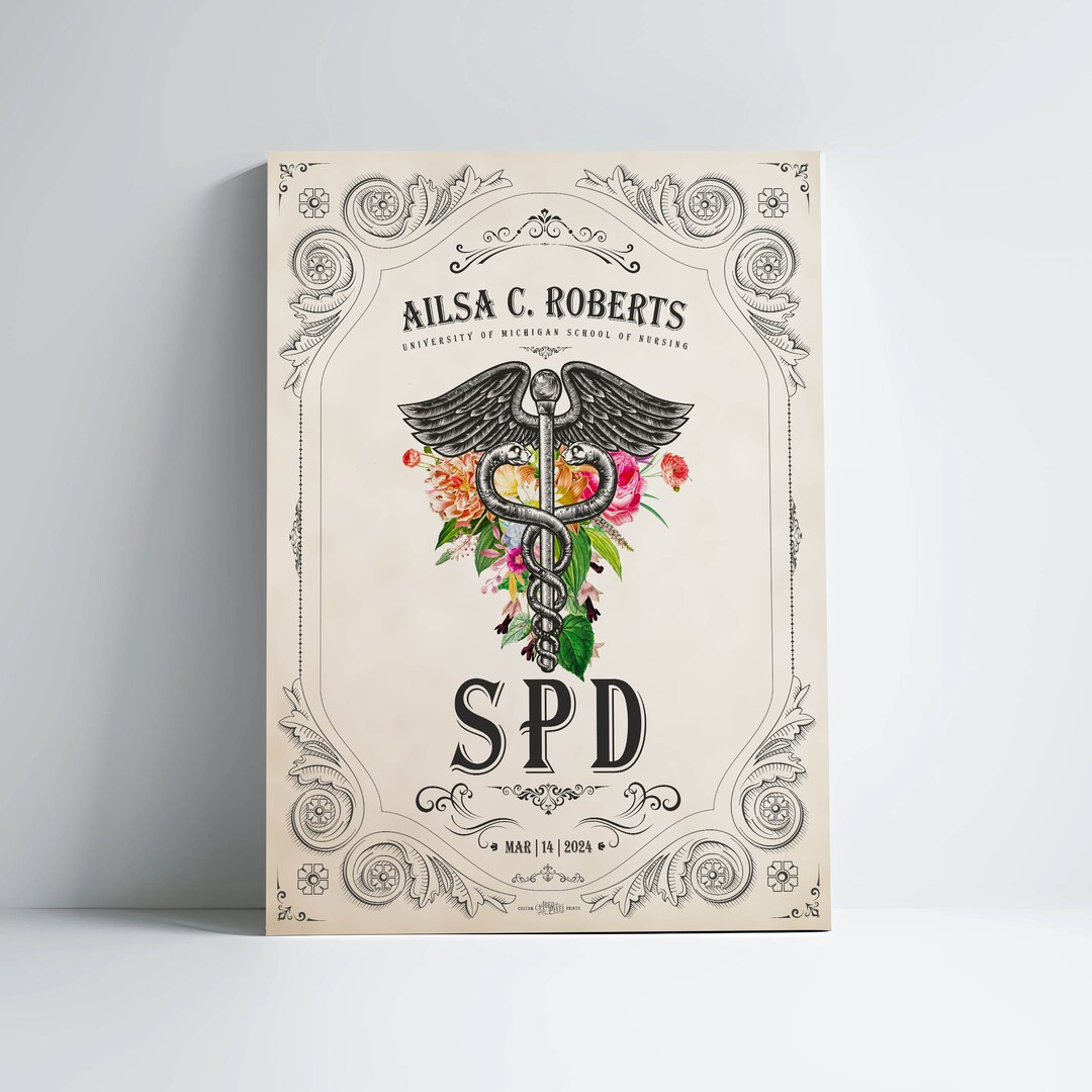 Custom SPD Graduation Print, Sterile Processing Department Gifts ...