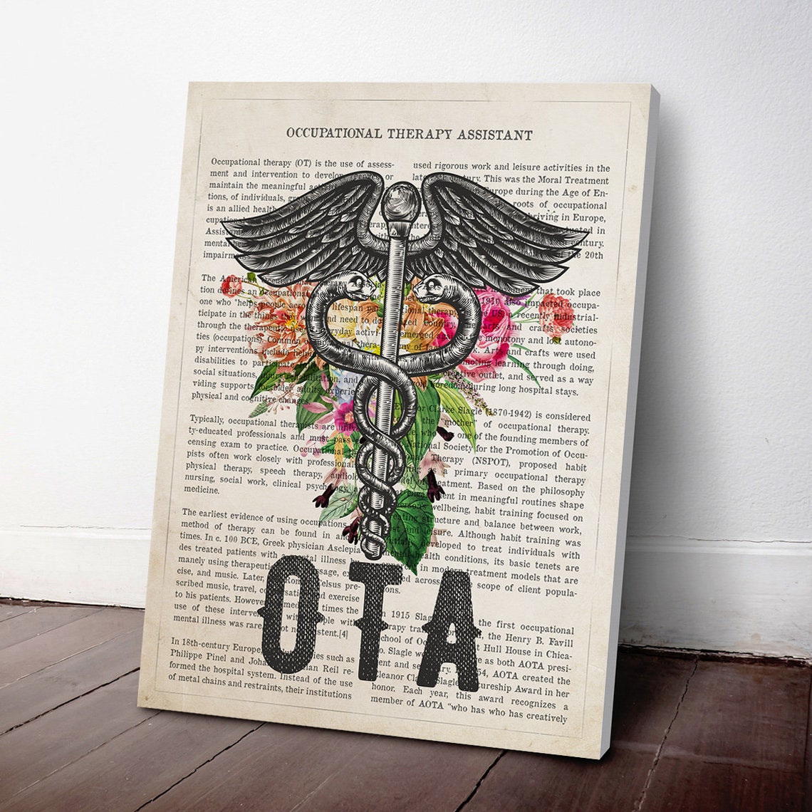 Occupational Therapist Assistant With Flowers Print OTA Gift - Etsy
