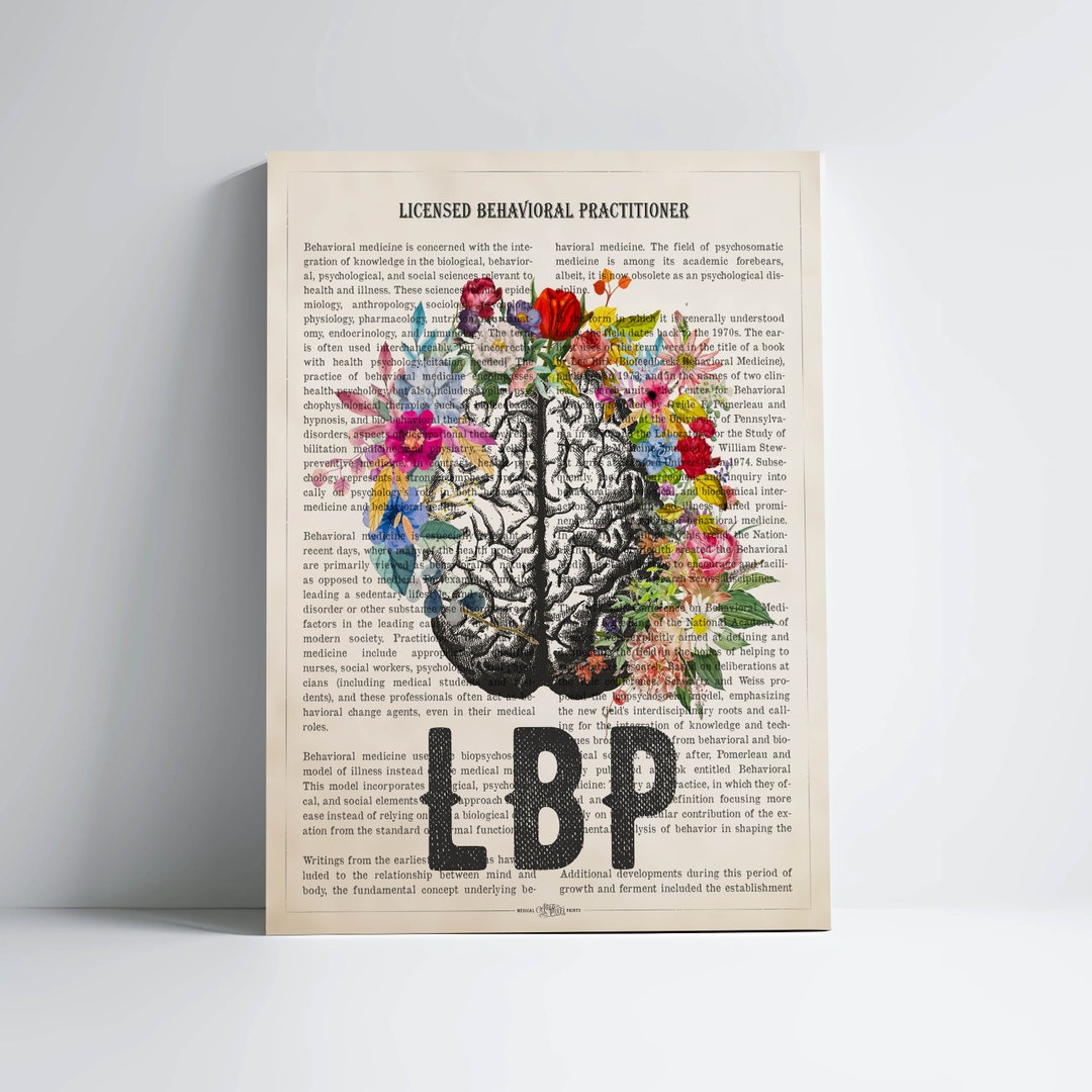 LBP With Flowers Print, Licensed Behavioral Practitioner Gift, Gifts ...