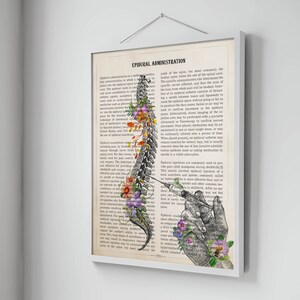 Epidural Anesthesia Flower Print, CRNA Gift, Anesthetist Graduation ...