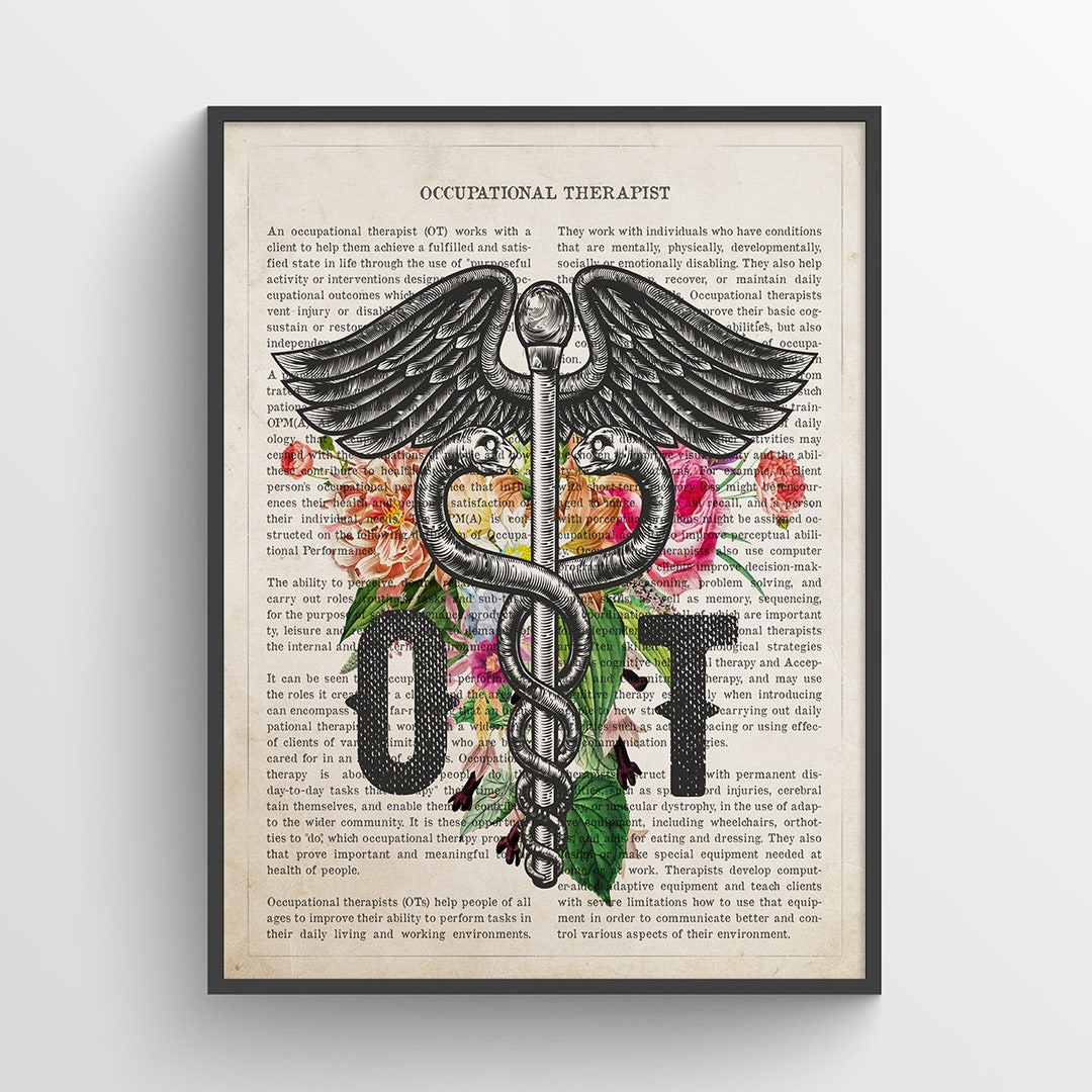 OT With Flowers Print Occupational Therapist Gift Idea - Etsy