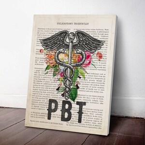PBT With Flowers Print, Phlebotomist Gift, Phlebotomist Tech Graduation ...