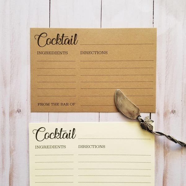 Cocktail Cards - Etsy