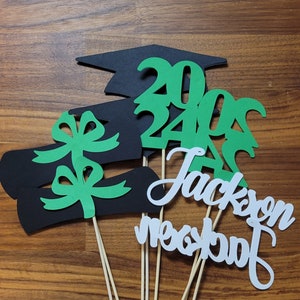4 Piece personalized GRADUATION STICKS 2024 Cap Name Diploma ...