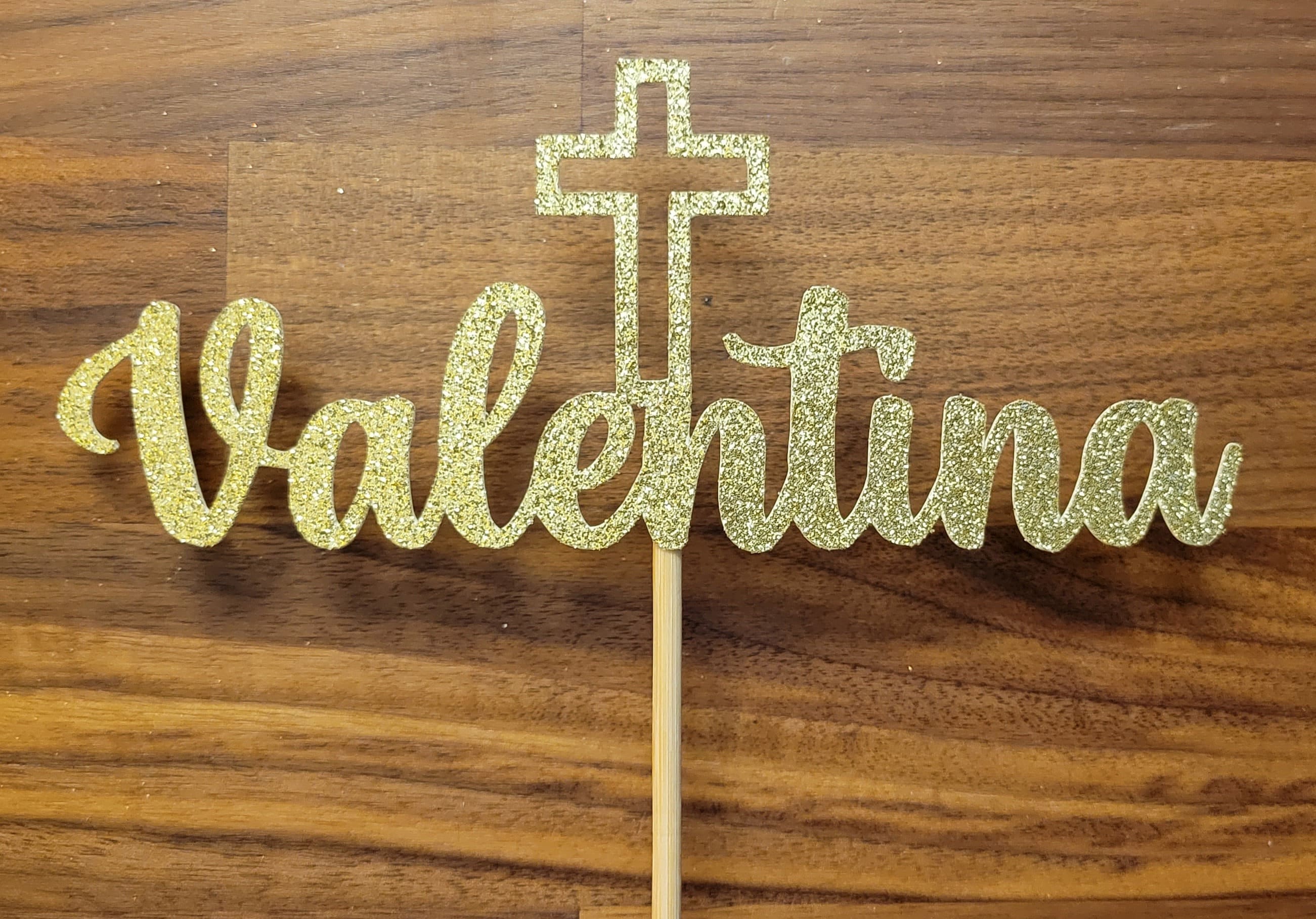 Cake Topper PERSONALIZED | Cross | Name Baptism | Christening ...