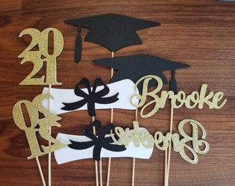 Graduation Cap Sticks | Etsy