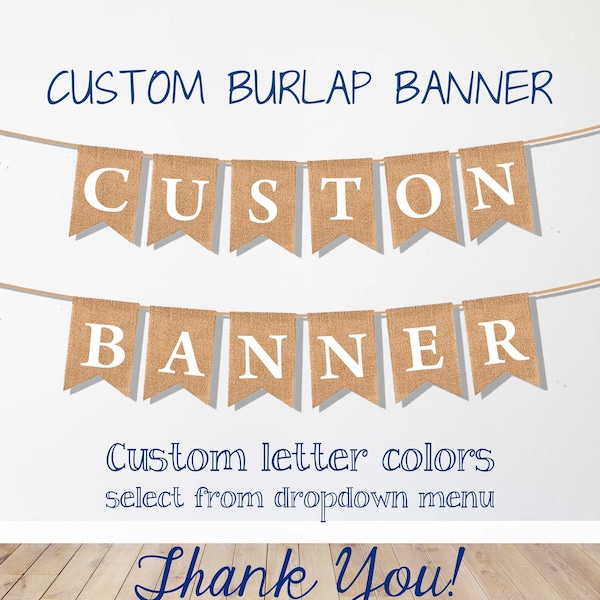 Burlap Banner - Etsy