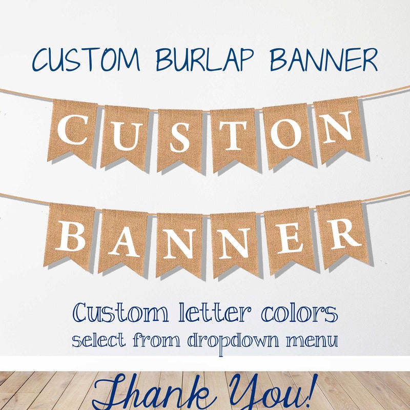 Burlap Banners - Etsy