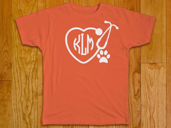 Veterinary or Vet Tech Custom Monogrammed LOVE T-shirt Can - Etsy Australia