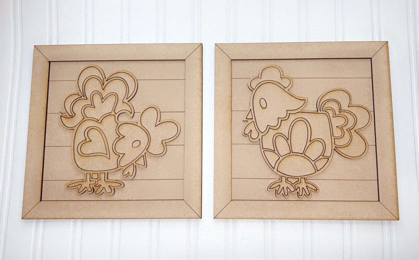 DIY Craft Kit Whimsical Chickens Farmhouse Decor - Etsy