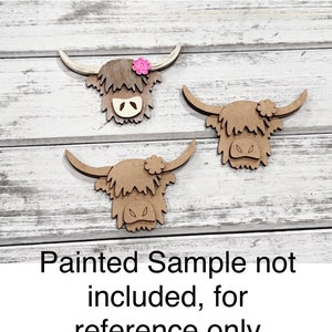 Trio of Highland Cow Magnets DIY Craft Kit - Create Your Own Cow Art - Etsy