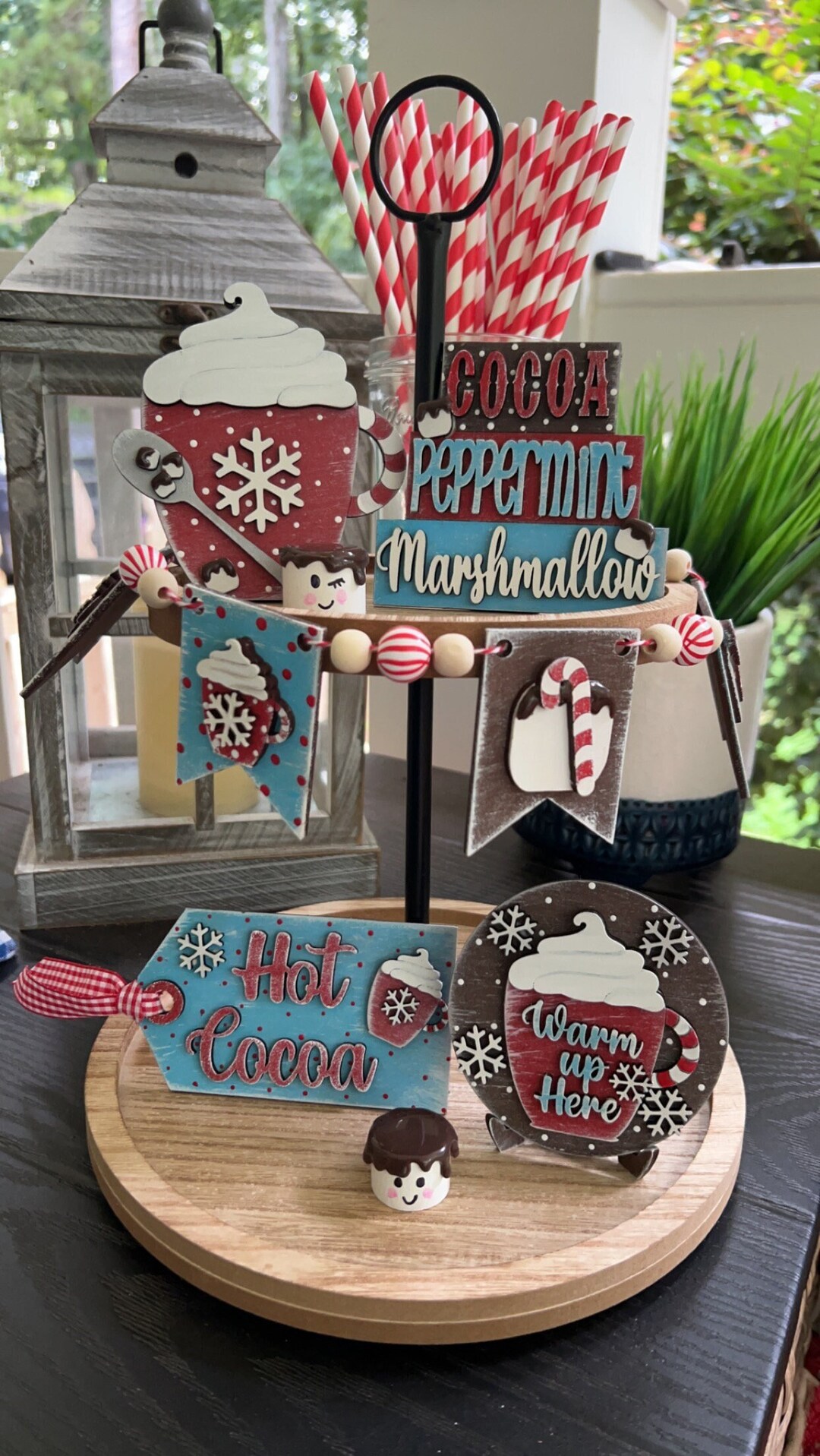 Hot Cocoa DIY Tiered Tray Set Hot Cocoa Tier Tray Decor - Etsy